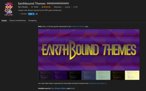 Visual Studio CodeでEarthbound Themesを試してみよう！ - 心のデブを信じろ