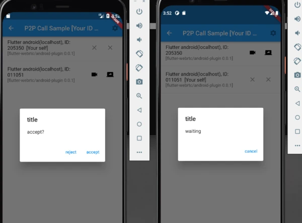 FlutterでWebRTCを使ったビデオ通話アプリを試してみる - 心のデブを信じろ